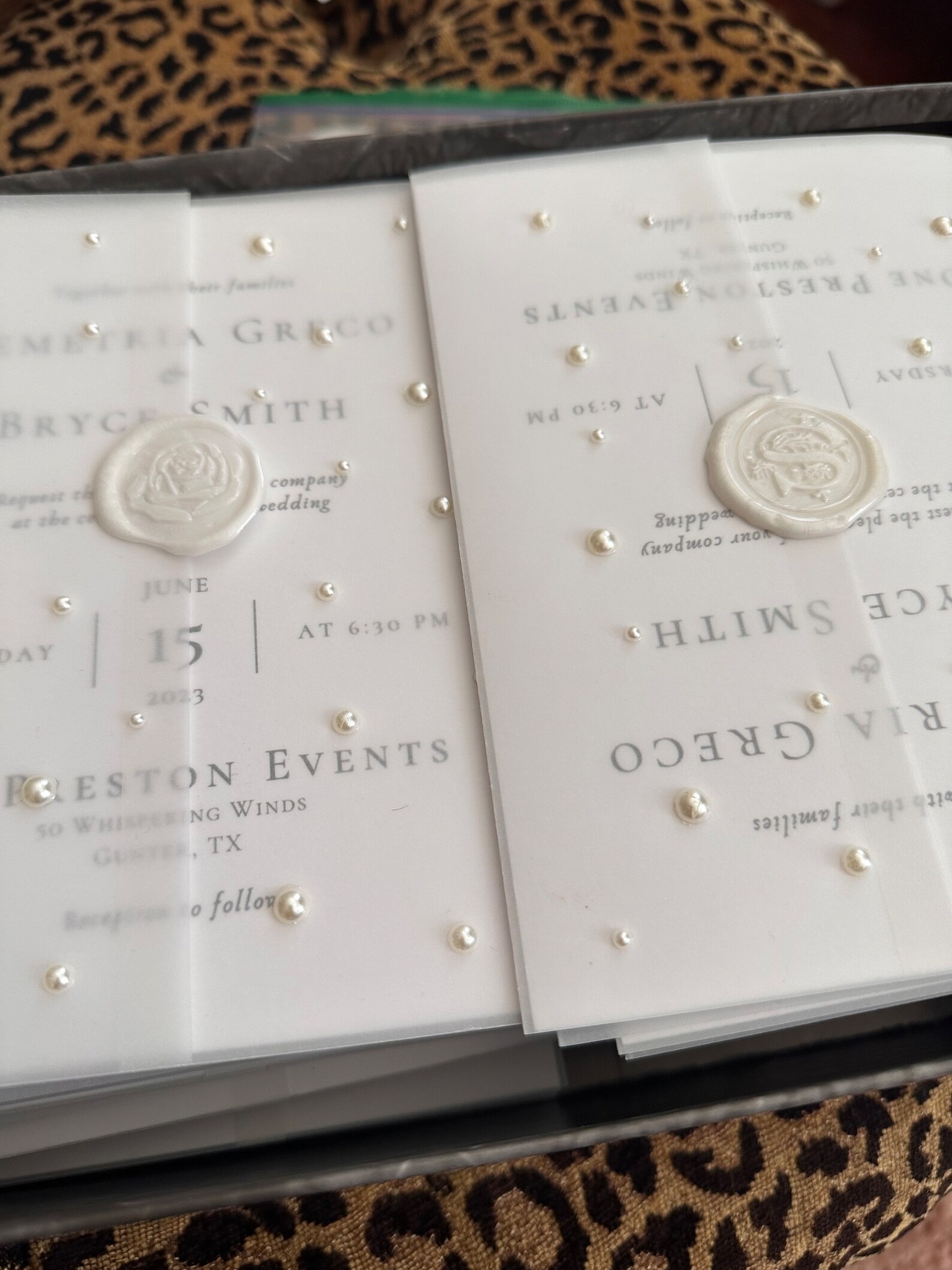 Pre-folded Pearl Vellum Jacket, Envelope and Wax Seal Set Sized for 5x7 ...