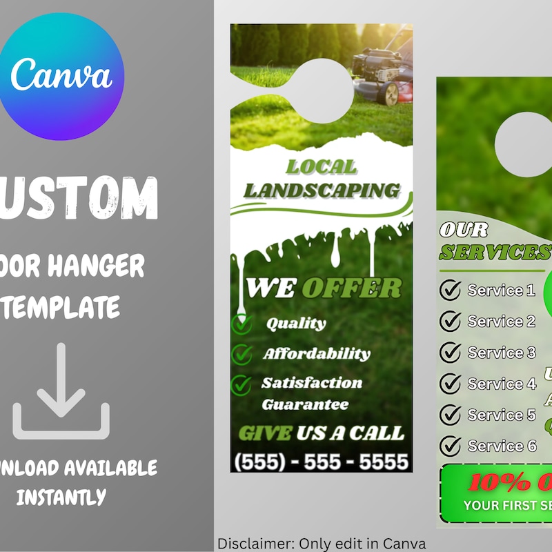 Landscaping Door Hanger - Etsy