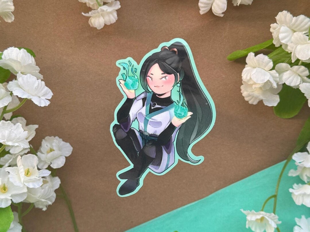 Valorant Sage Cute Glossy Vinyl Sticker - Etsy