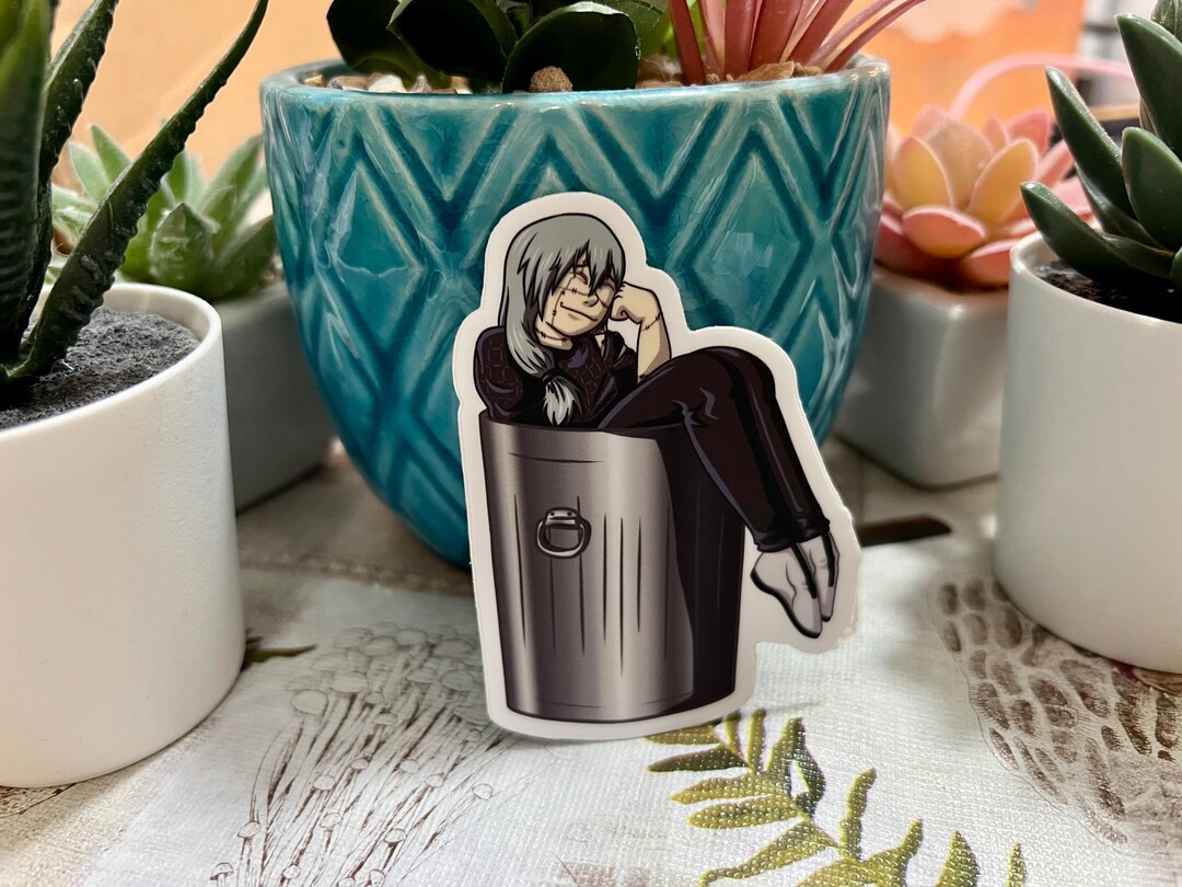 Mahito Trash Can Sticker - Etsy