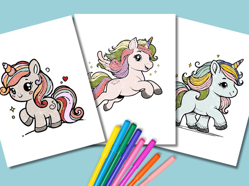20 Cute Unicorn Coloring Pages for Kids, Fun Activity for Girls ...