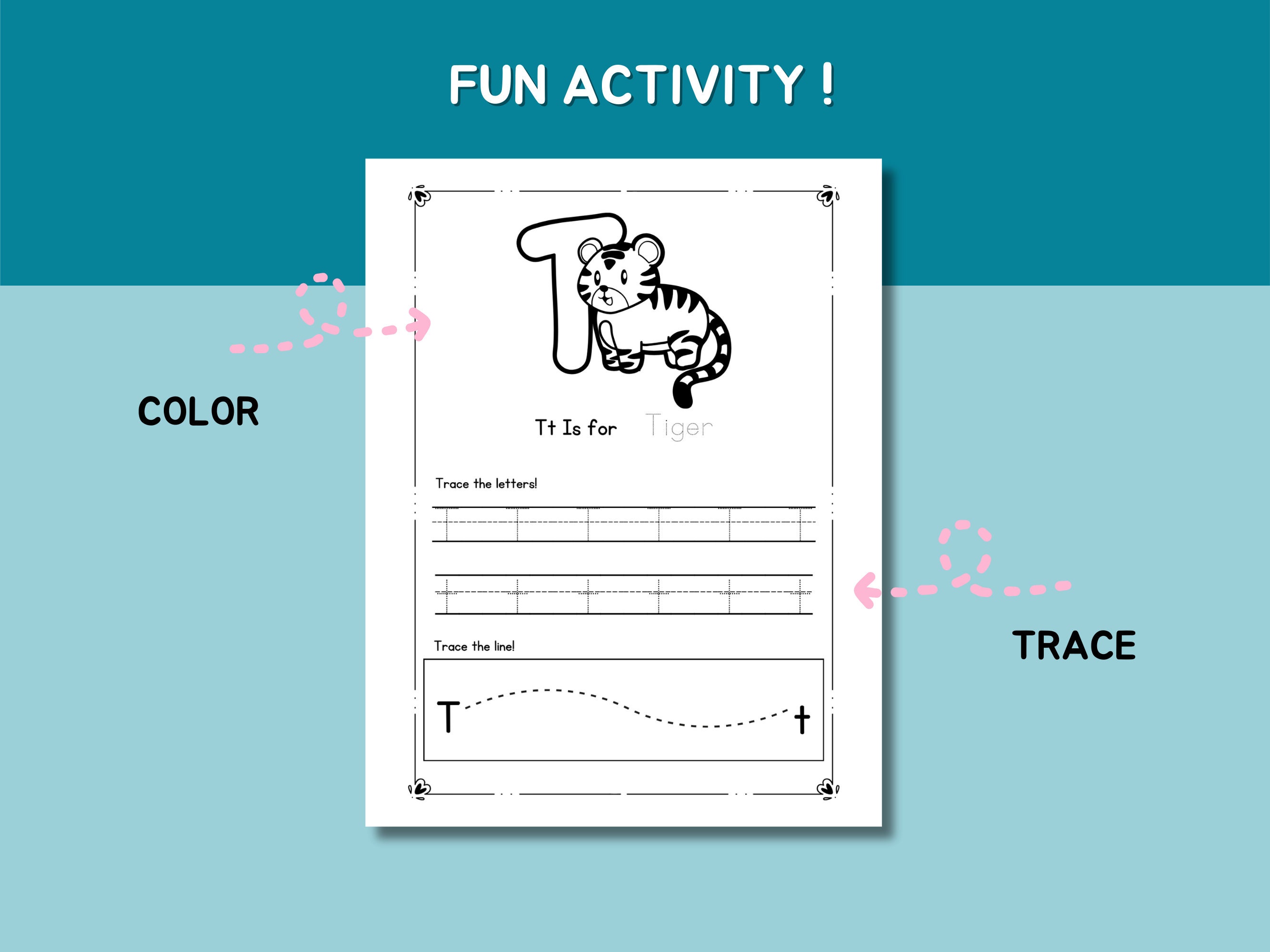 Alphabet Tracing Worksheets for Kids, Fun and Educational Alphabet ...
