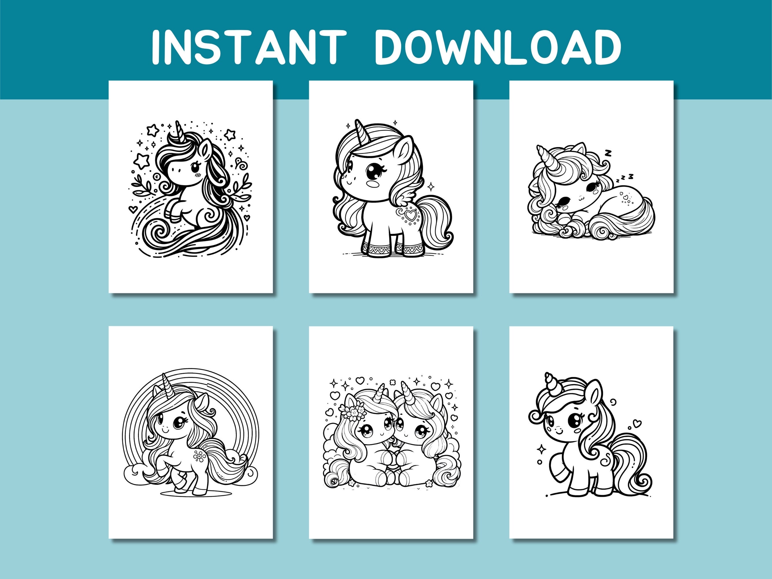 20 Cute Unicorn Coloring Pages for Kids, Fun Activity for Girls ...