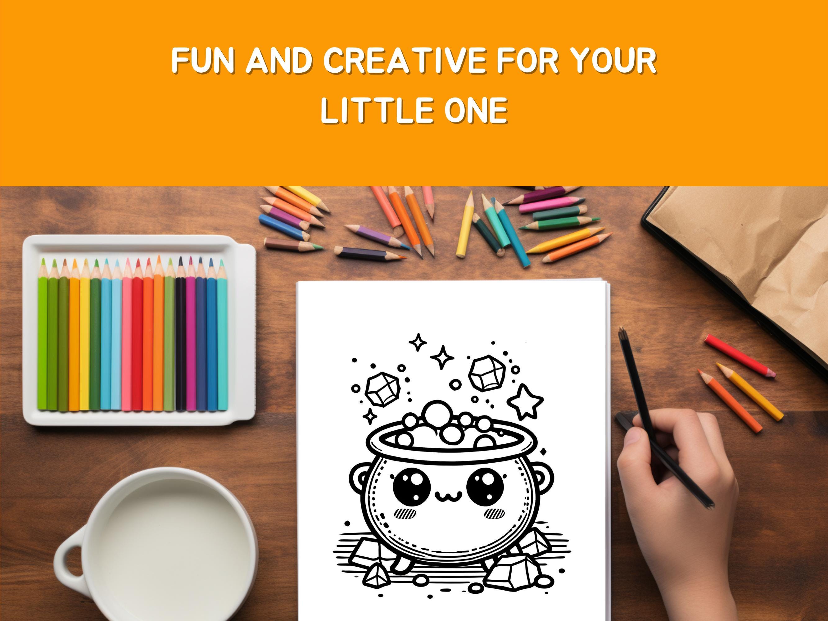 Halloween Coloring Page, Spooky Fun Season, Instant Download, Kids ...