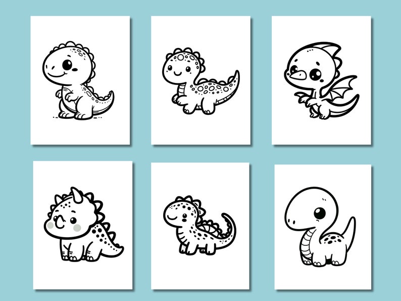 Easy Dinosaur Coloring Pages for Toddlers,30 Cute Dinosaur Printable ...