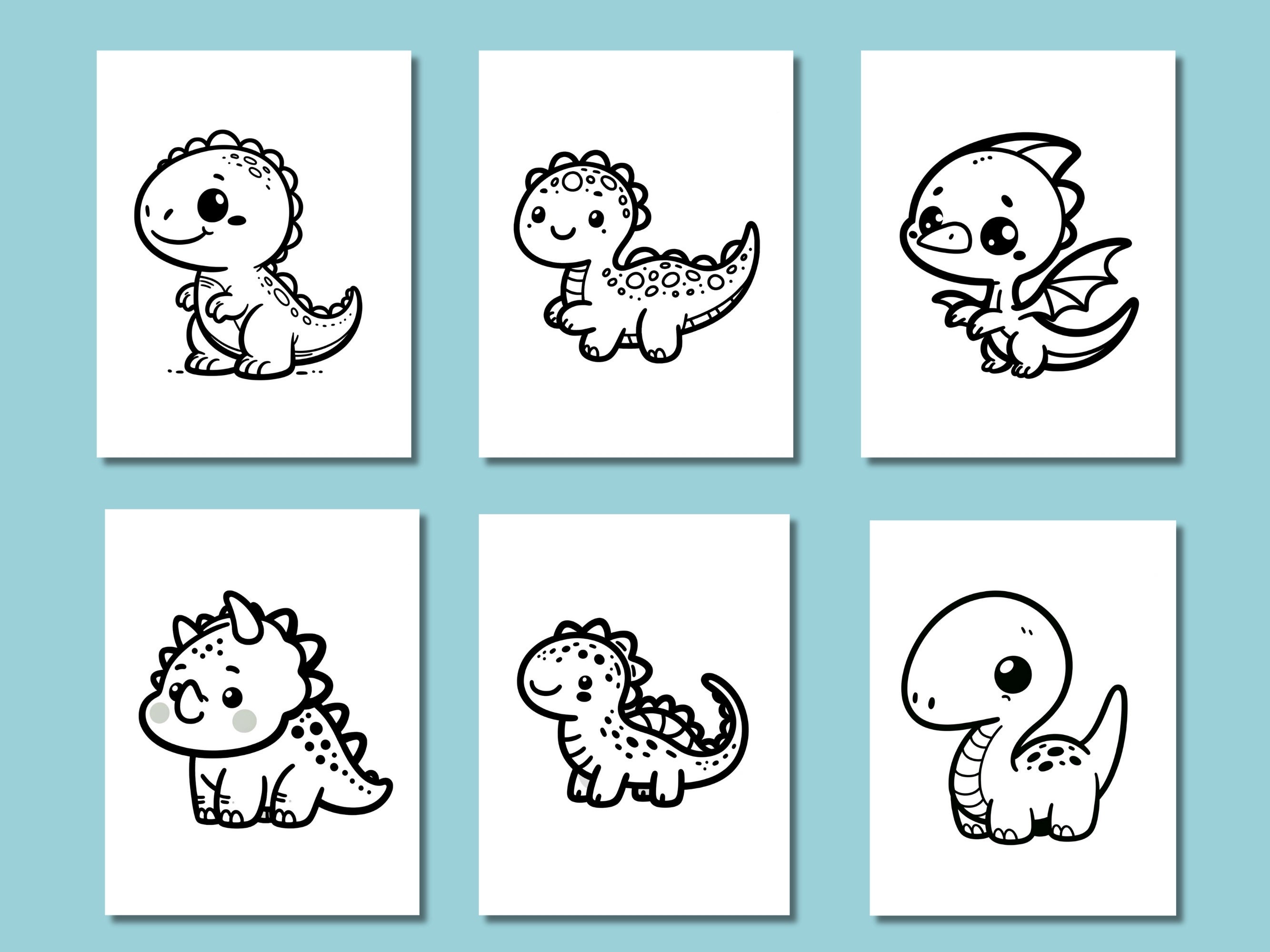 Easy Dinosaur Coloring Pages for Toddlers,30 Cute Dinosaur Printable ...