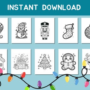 Christmas Coloring Page for Kids, Kids Coloring Practice,28 Printable ...