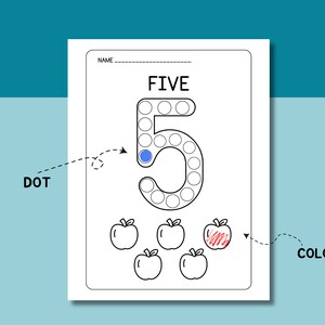 Number Dot Marker Worksheets, Dot Marker Activities for Toddlers ...