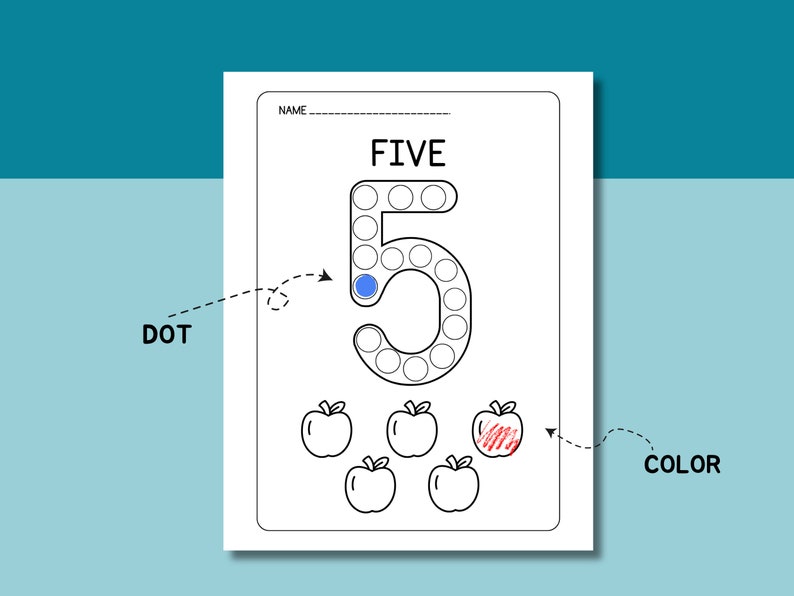 Number Dot Marker Worksheets, Dot Marker Activities for Toddlers ...