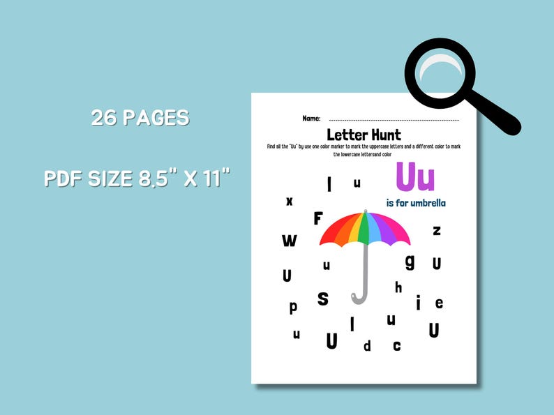 Letter Hunt Worksheet,find Alphabet ABC Printable, A-Z Preschool ...