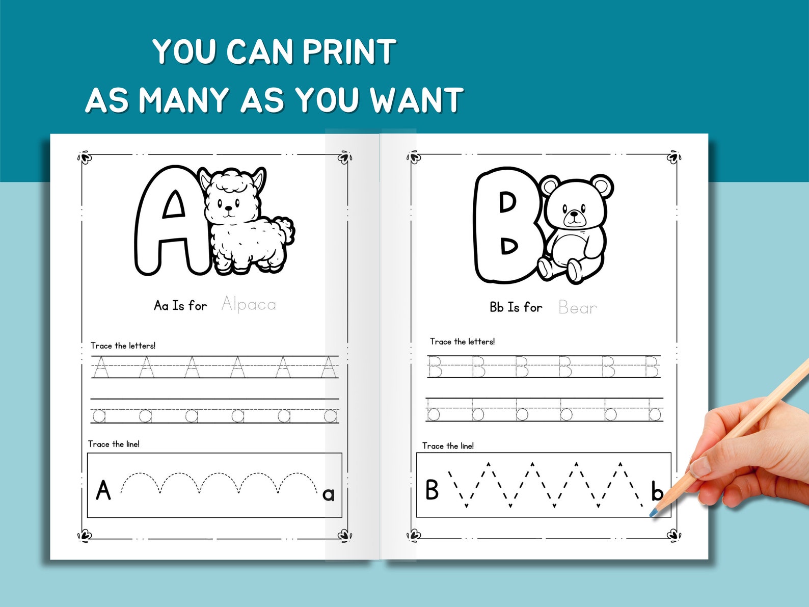 Alphabet Tracing Worksheets for Kids, Fun and Educational Alphabet ...