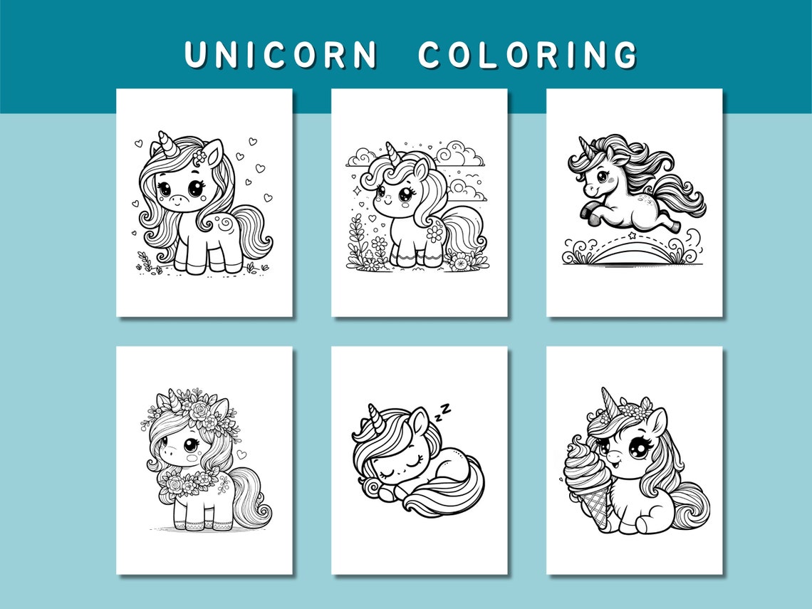 20 Cute Unicorn Coloring Pages for Kids, Fun Activity for Girls ...