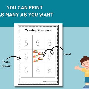 Prek 1-10 Number Tracing Worksheet, Handwriting Practice Worksheets ...