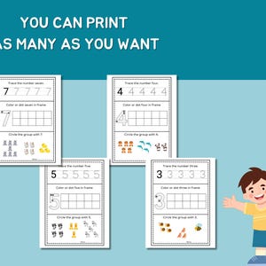 1-10 Number Tracing Worksheets, Traceable Numbers,preschool Worksheets ...