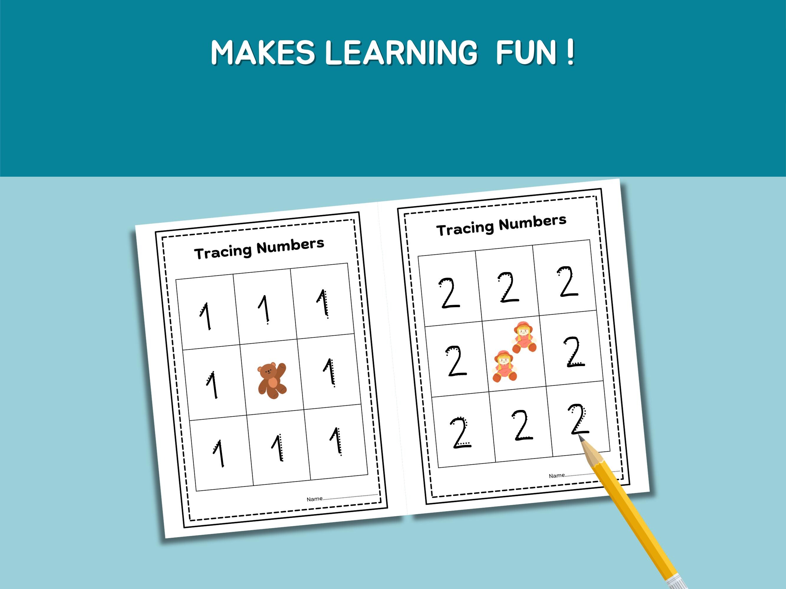 Prek 1-10 Number Tracing Worksheet, Handwriting Practice Worksheets ...