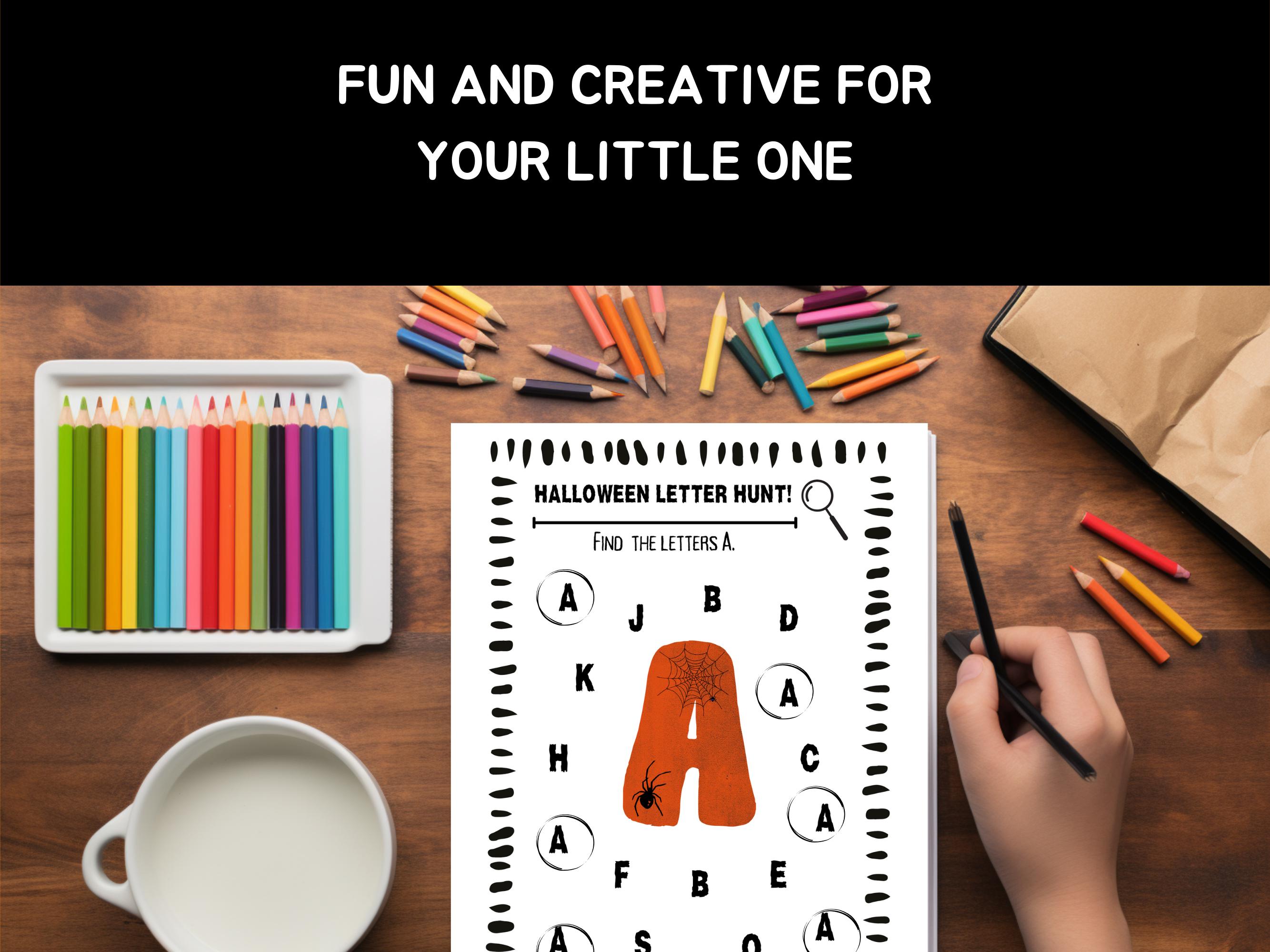 Halloween Letter Hunt: Alphabet Printable Worksheet (digital Download ...