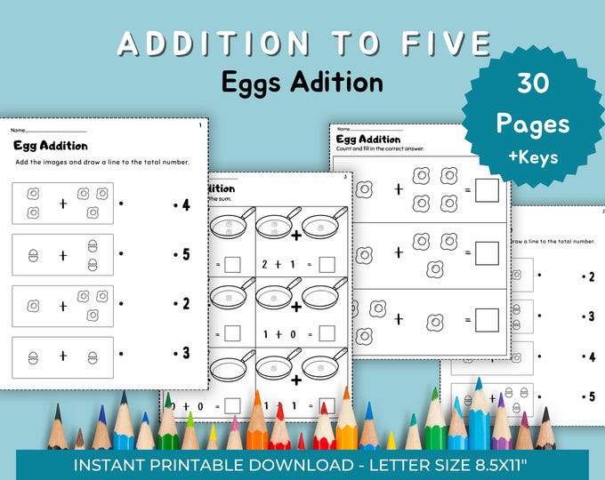 Addition With Pictures Sum up to 20 Worksheets - Adding Cookie Pictures ...