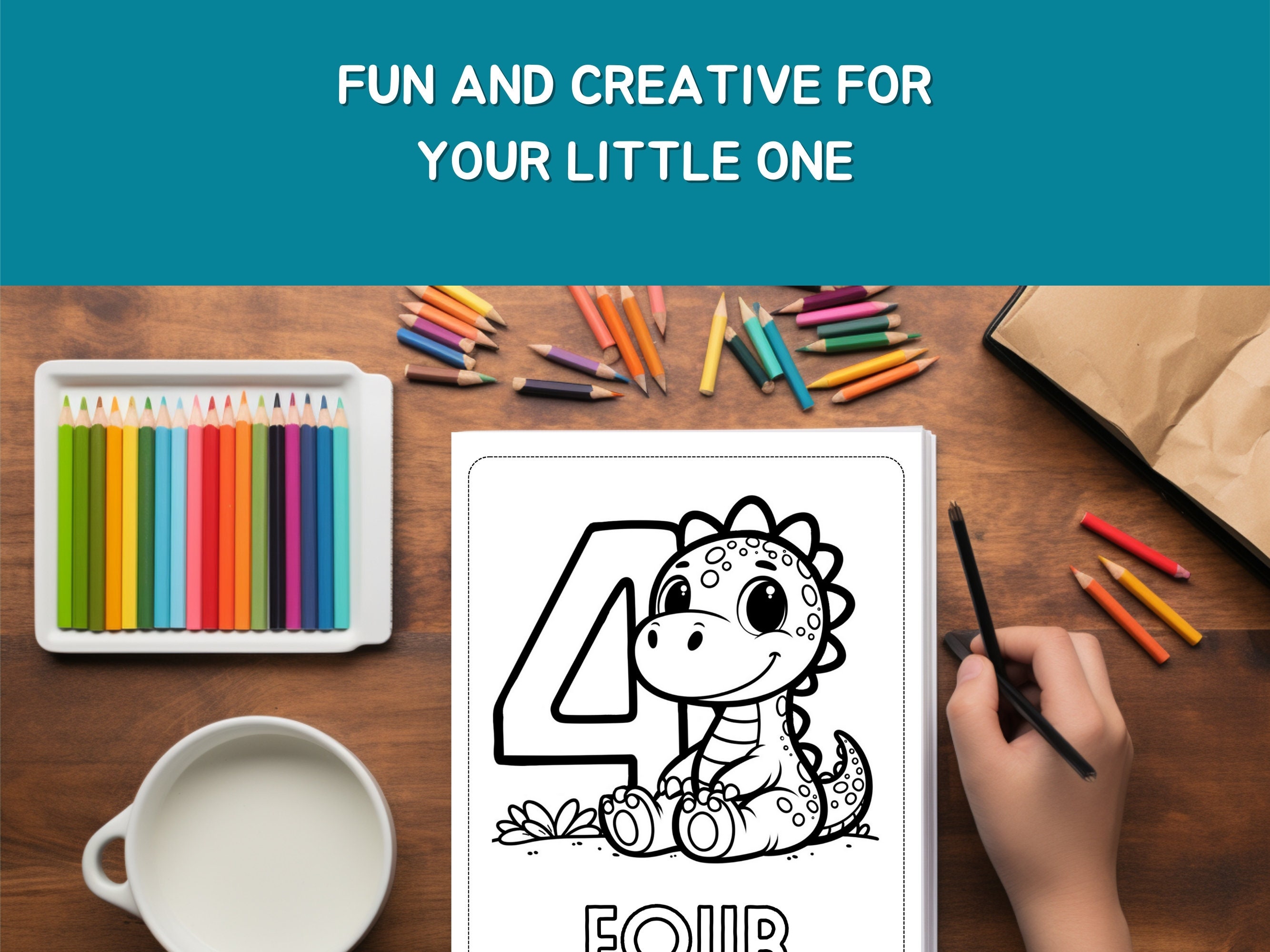 Dinosaurs Counting Coloring for Kids, Counting 1 to 10, Preschool ...