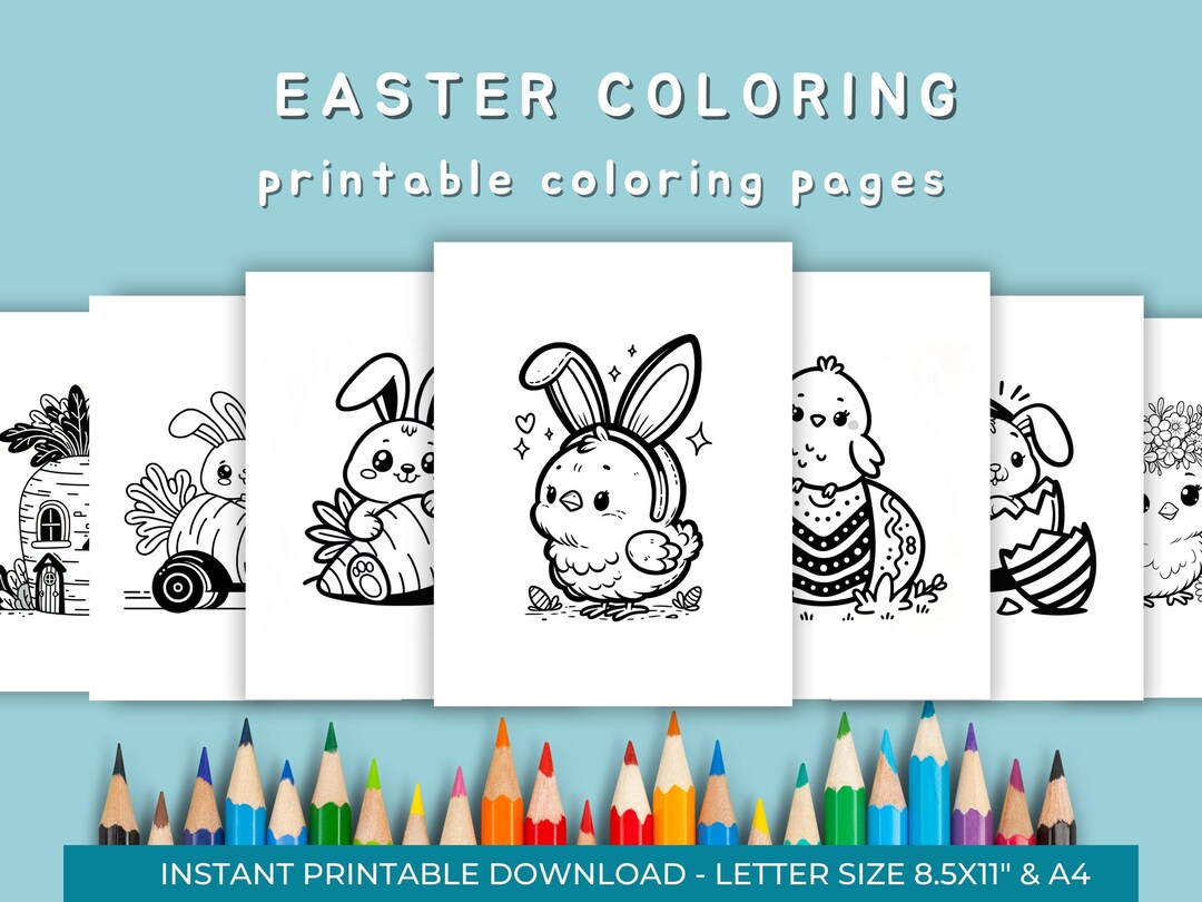 Easter Coloring Pages for Kids , Fun Activity for Young Learners ...