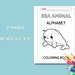 Ocean Animal Alphabet Coloring Page for Kids, Preschool Worksheet ...