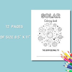 Solar System Coloring Book for Kids: Planet Activity Pages (digital ...