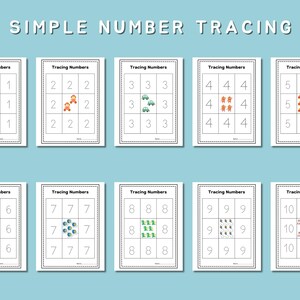 Prek 1-10 Number Tracing Worksheet, Handwriting Practice Worksheets ...