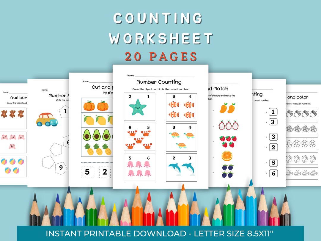 Printable Counting Activity Worksheet for Kids,counting 1-10,fun ...