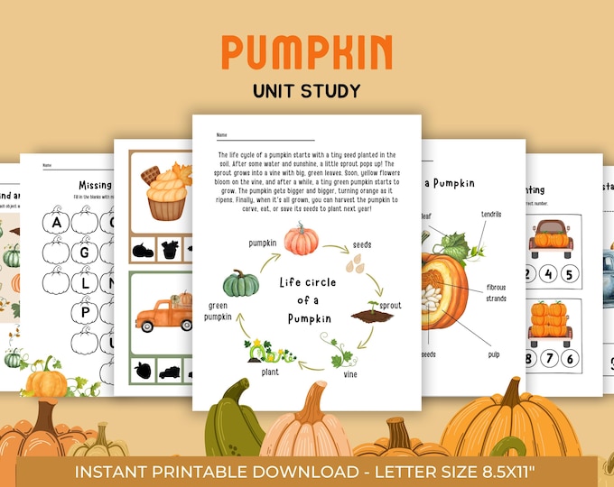 Pumpkin Unit Study, Pumpkin Anatomy and Life Cycle, Pumpkin Varieties ...