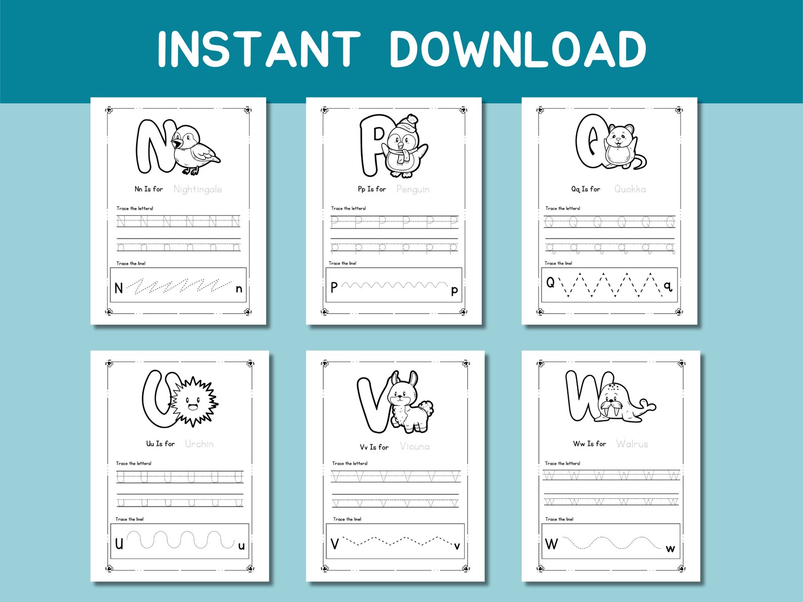 Alphabet Tracing Worksheets for Kids, Fun and Educational Alphabet ...