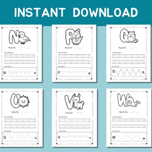 Alphabet Tracing Worksheets for Kids, Fun and Educational Alphabet ...