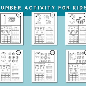 1-10 Number Worksheets, Math, Counting Digital Download, Preschool and ...