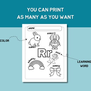 Alphabet Coloring Pages, Preschool Coloring Pages, Educational ABC ...