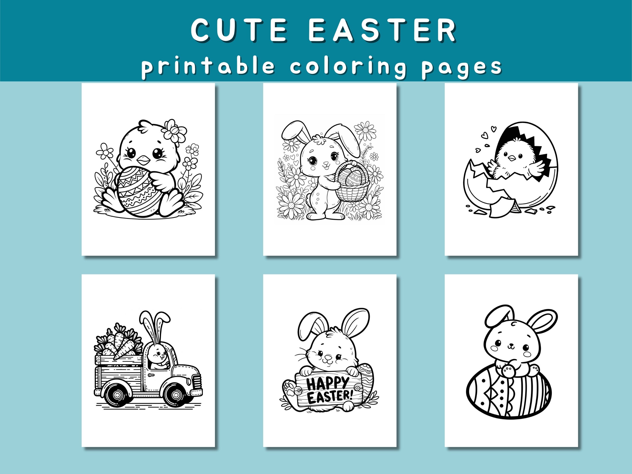 Easter Coloring Pages for Kids , Fun Activity for Young Learners ...