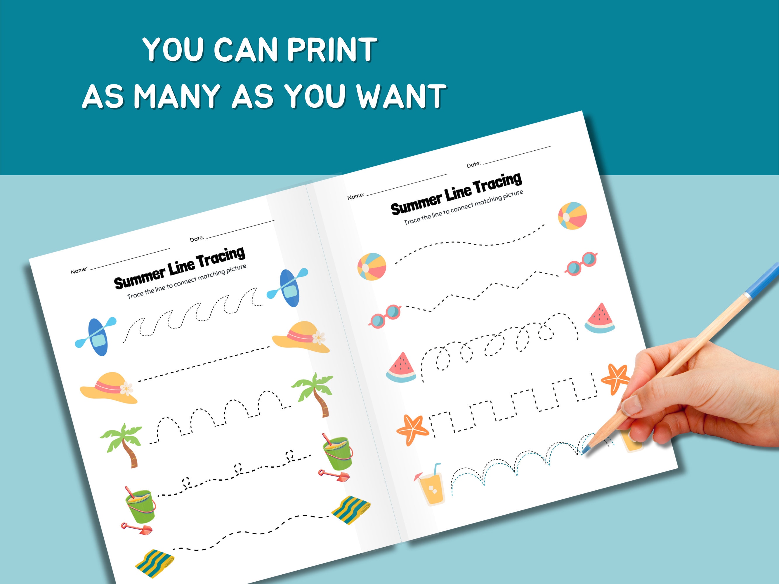 Summer Activity Pack,printable Worksheet for Kids, Fun Educational ...