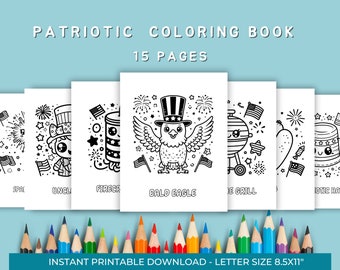 Fourth of July Coloring Pages, Printable, Downloadable - Etsy