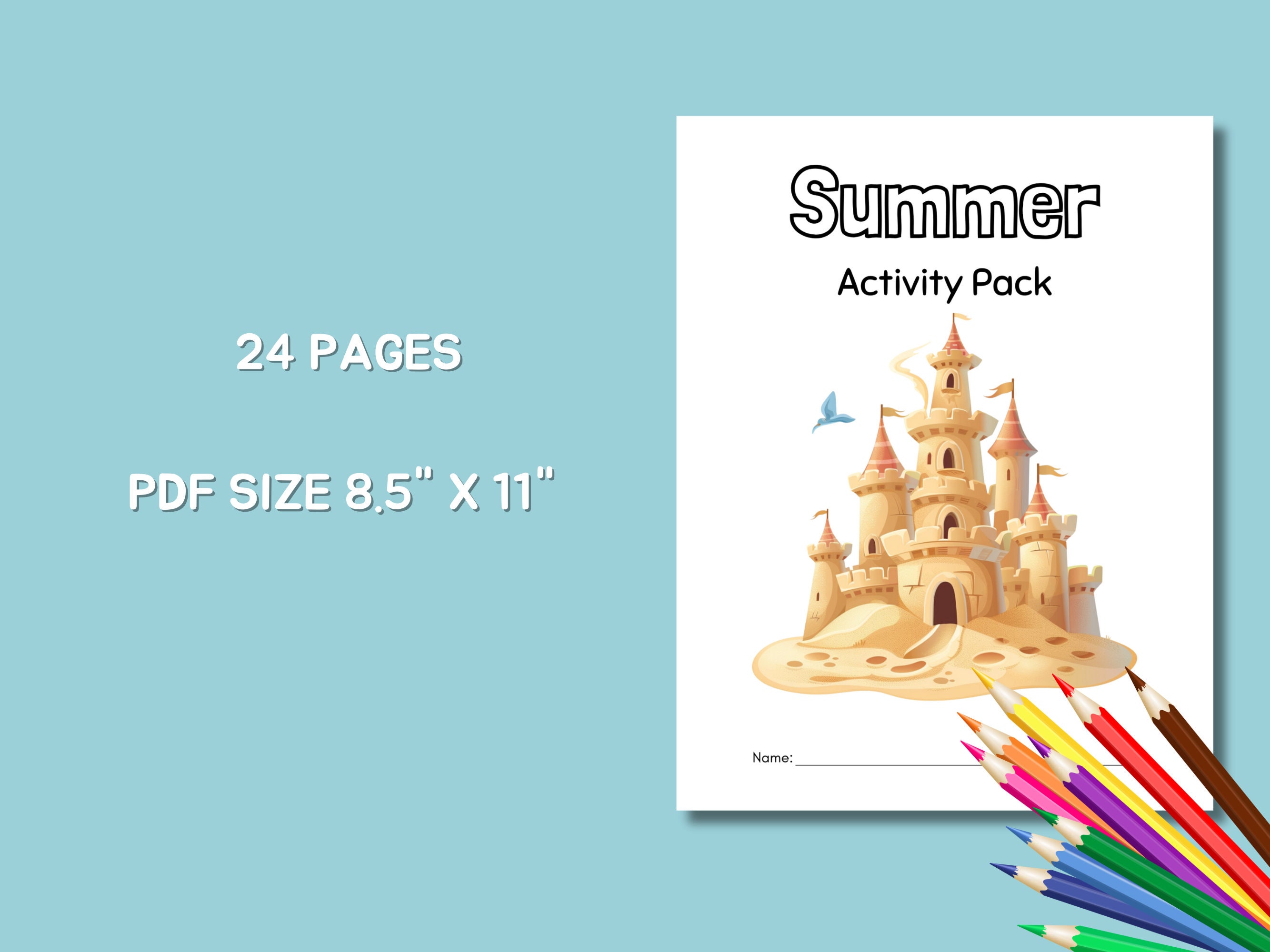 Summer Activity Pack,printable Worksheet for Kids, Fun Educational ...