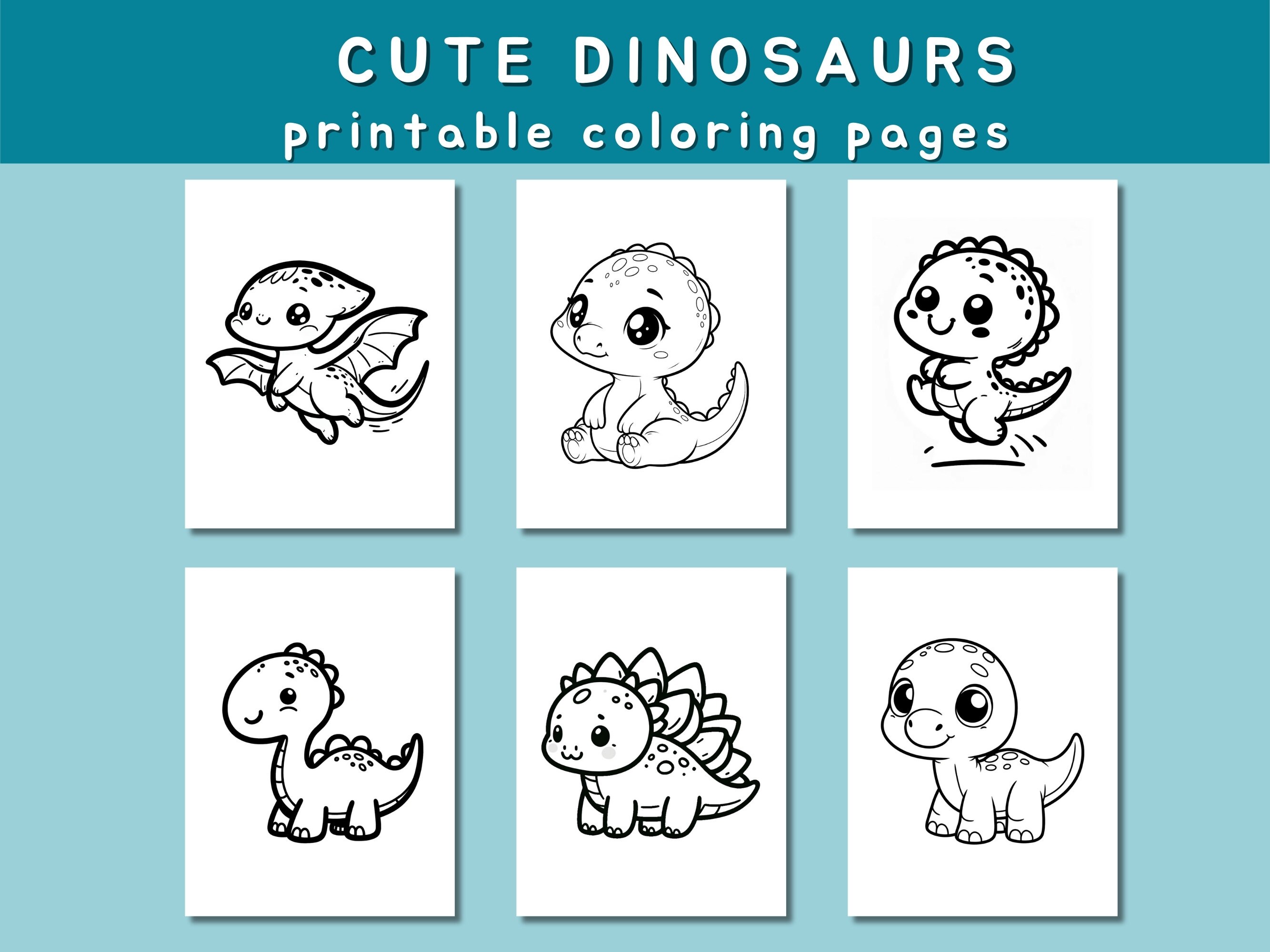 Easy Dinosaur Coloring Pages for Toddlers,30 Cute Dinosaur Printable ...