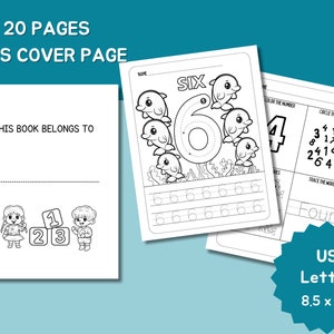 1-10 Number Tracing Worksheets, Digital Download, Preschool and ...