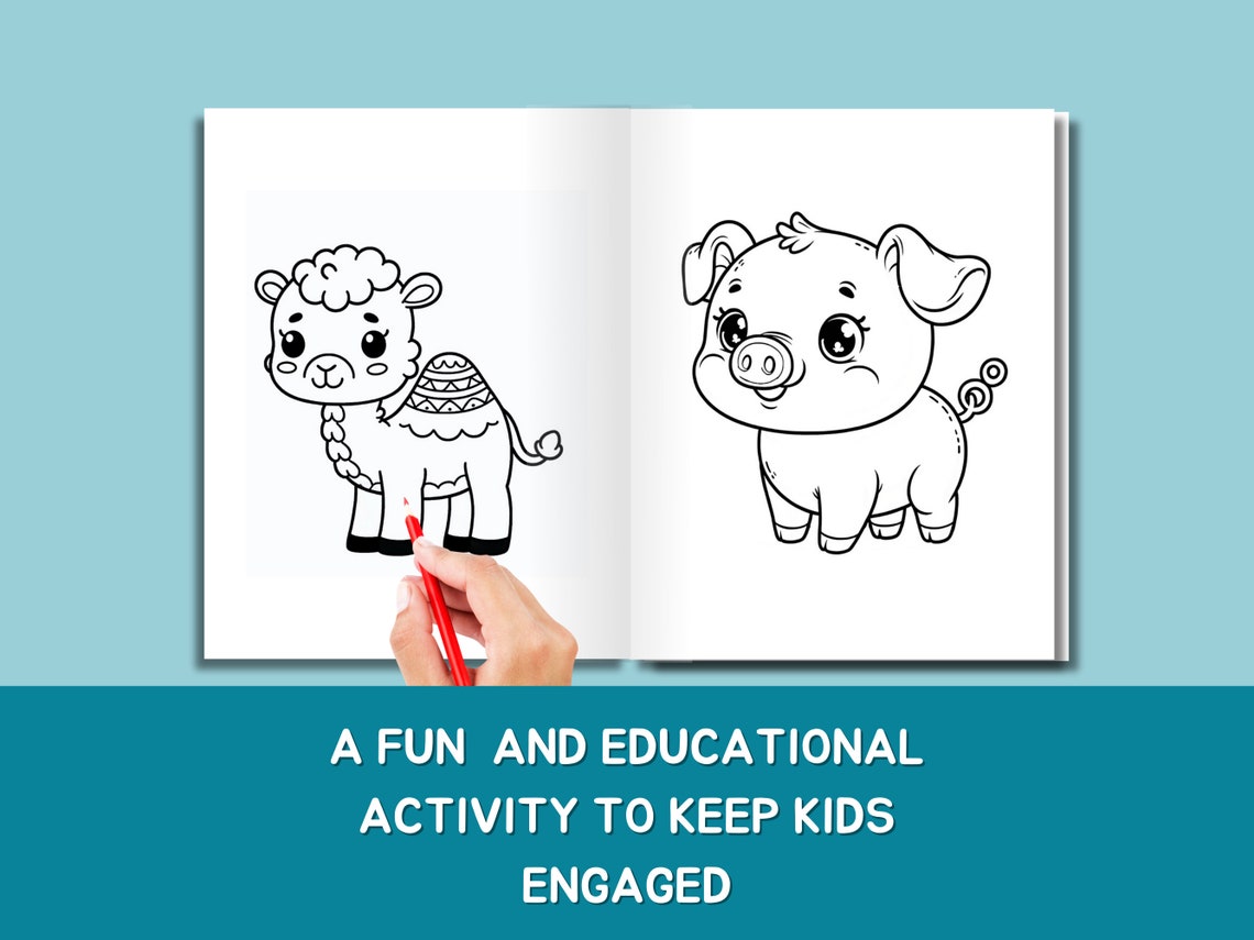 30 Animal Coloring Pages for Kids Fun & Educational Digital Download ...