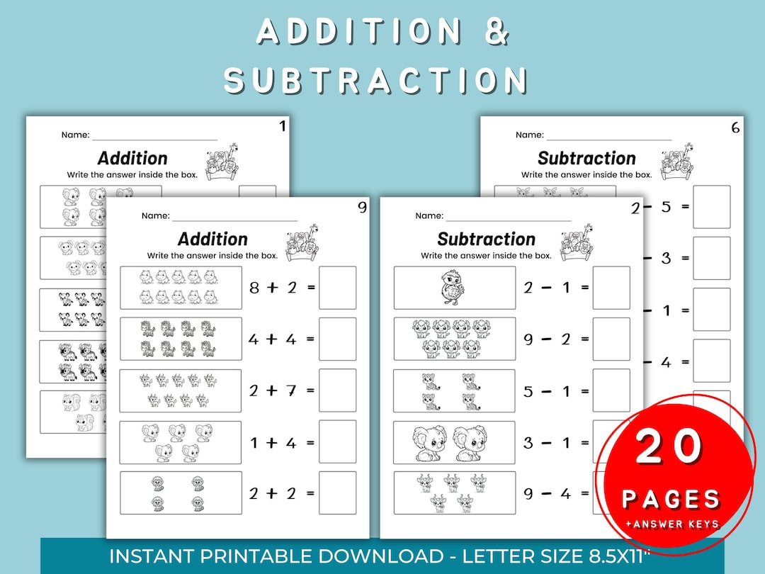 Addition and Subtraction Within 10, Math Worksheet,basic Operation ...