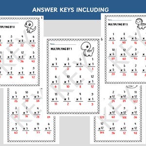 Multiplication Worksheet Practice , Multiplication Facts 1 to 12, Math ...