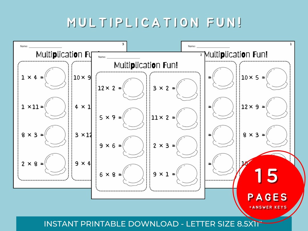 Multiplication Worksheet , Fun Ice Cream Math Activity, Homeschool ...