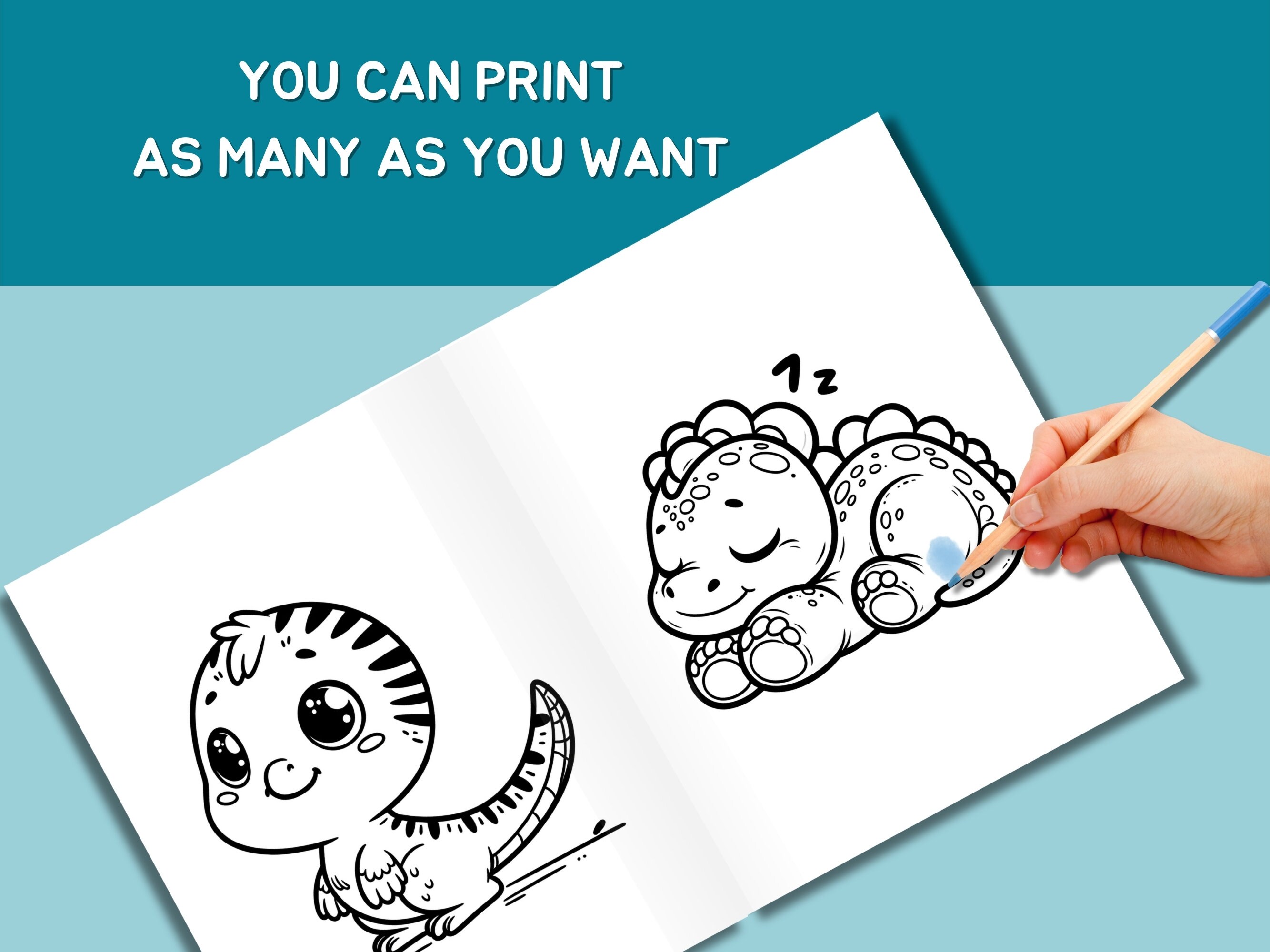 Easy Dinosaur Coloring Pages for Toddlers,30 Cute Dinosaur Printable ...