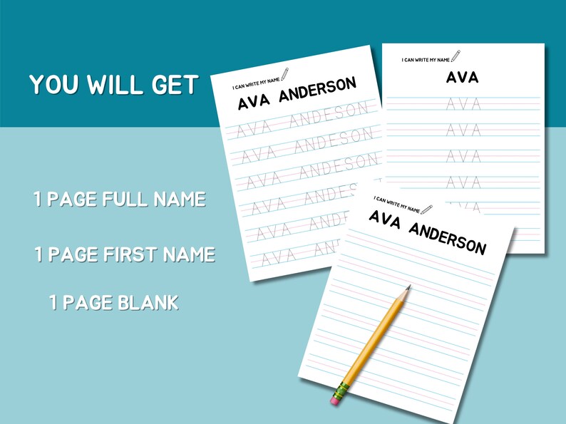 Personalized Name Tracing Worksheet: Handwriting Practice (digital ...