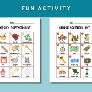 Scavenger Hunt for Kids,printable Game, Family Activities, Kids ...