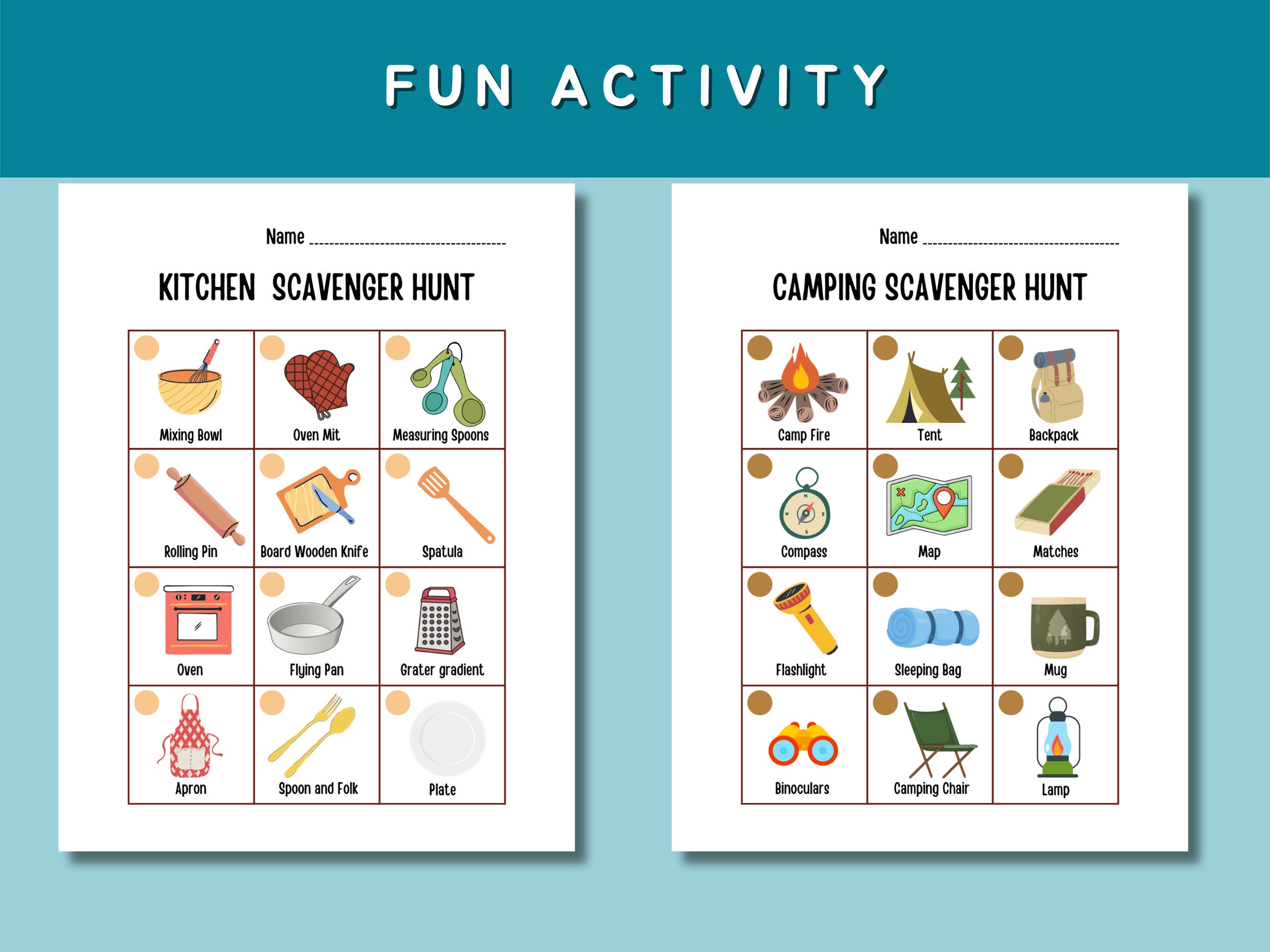 Scavenger Hunt for Kids,printable Game, Family Activities, Kids ...