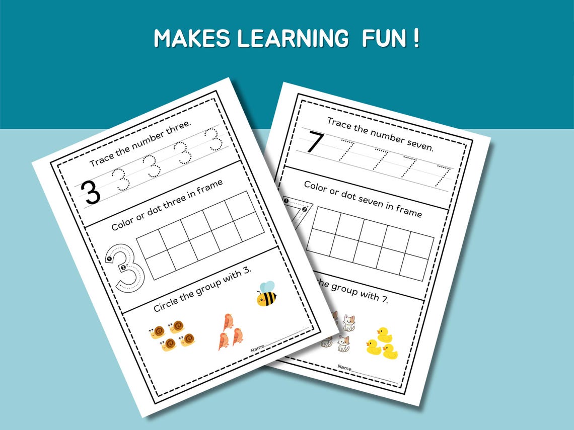 1-10 Number Tracing Worksheets, Traceable Numbers,preschool Worksheets ...