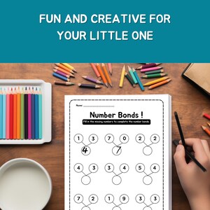 Number Bonds Math Worksheets, Numbers 1 to 10, First Grade, Homeschool ...