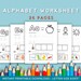 Alphabet Worksheets, Printable Tracing,homeschool Teacher Kids Letters ...