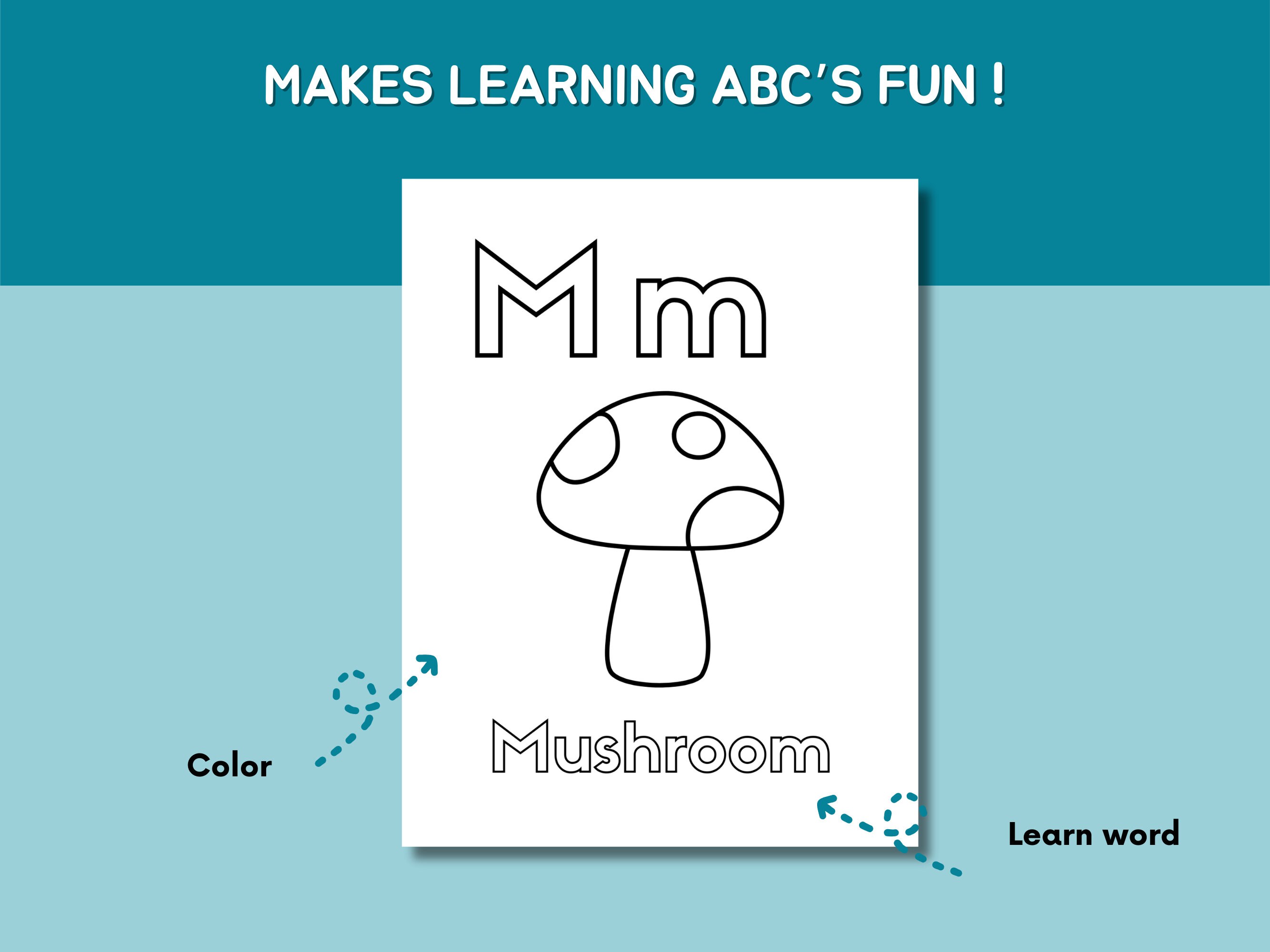 ABC Coloring Pages, Alphabet Learning Activity Sheets, Preschool ...